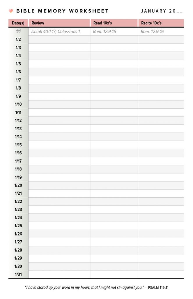 Bible Memorization • He Restores My Soul